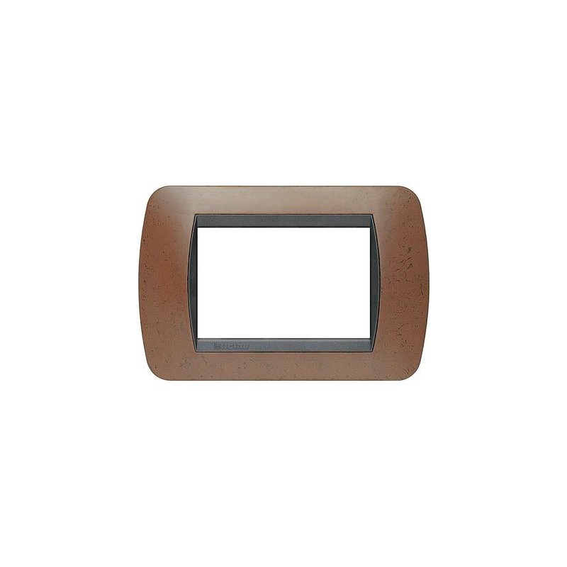 BTICINO LIVING INTERNATIONAL PLACCA 3 MODULI L4803BK