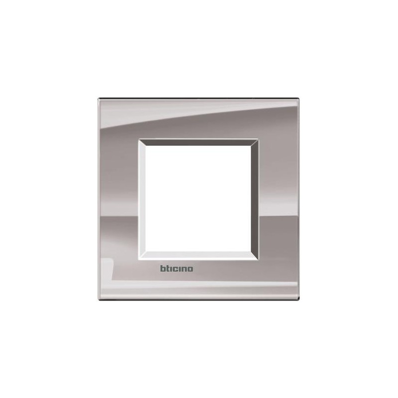 BTICINO LIVINGLIGHT PLACCA 2 MODULI QUADRA LNA4802NS