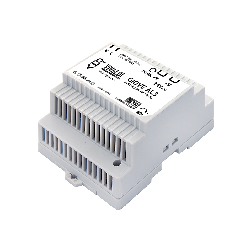 Alimentador de Vivaldi Júpiter en riel DIN de 4.5 módulos AL3