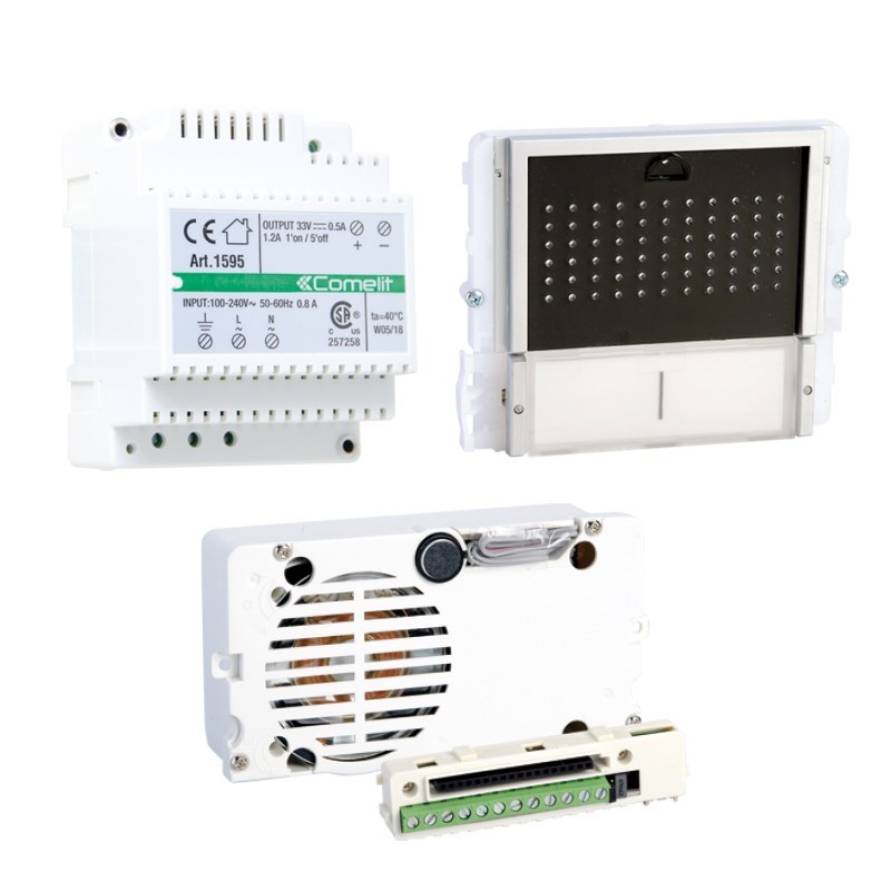 Comelit intercom kit for audio system base with ikall push-button panel