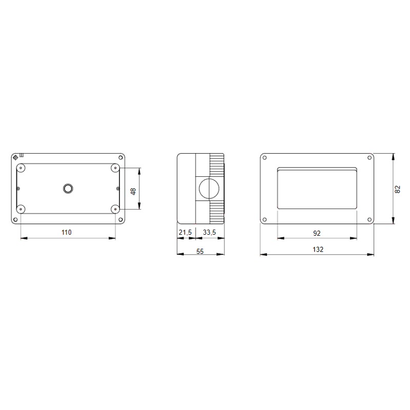 CAJA GEWISS PARA APARATOS HORIZONTALES DEL SISTEMA PROTEGIDO 4 LUGARES IP40