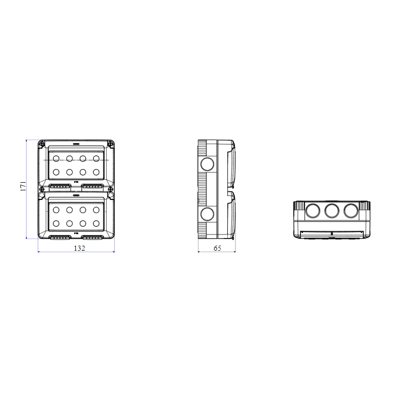 Gewiss Housing for System vertical watertight 8 modules module 4x2 IP55