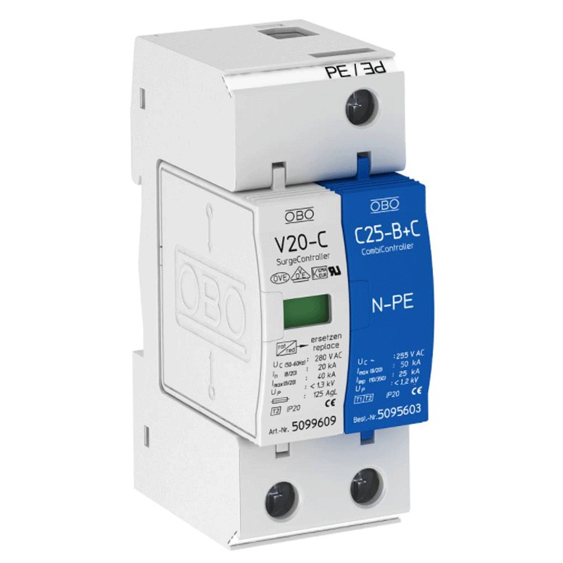 Surge arrester Obo Betterman 20KA 1P+N + NPE 5094650
