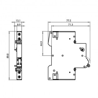 Fault signal contact Siemens 1NA+1NC 0.5 Modules
