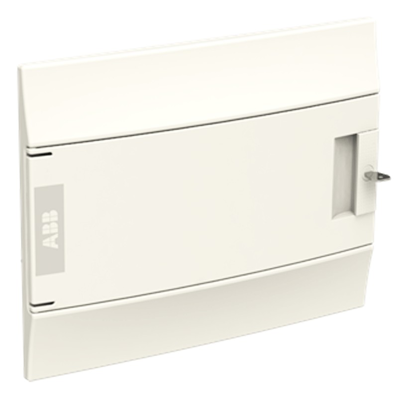 ABB Flush-mounted switchboard 12 modules IP40 solid door White