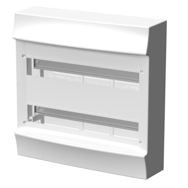 Abb switchboard wall-mounted white 36 modules on 2 rows without door ...