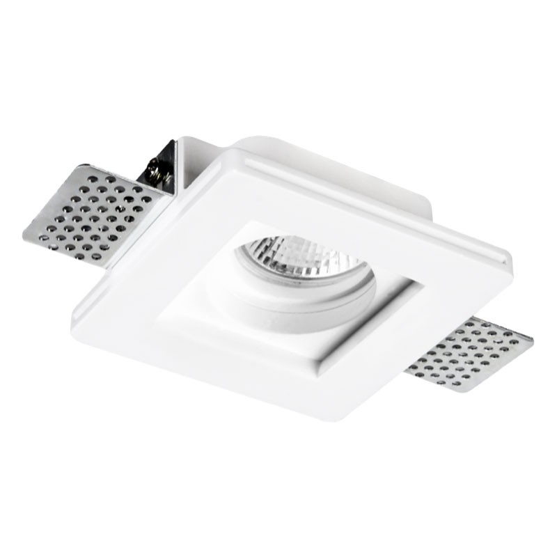 Square plaster spotlight Century Jessy recessed White JESSY-SQ100
