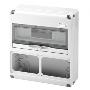 Gewiss panel 14 modules with 2 flanges for industrial sockets GW68006N