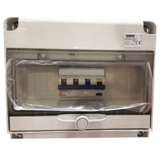Gewiss switchboard 10 modules with 4 flanges for industrial sockets ...