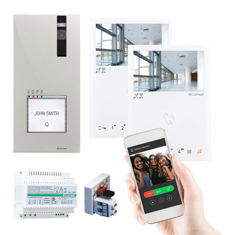 Comelit video entry door entry kit QUADRA MINI WIFI 8451B