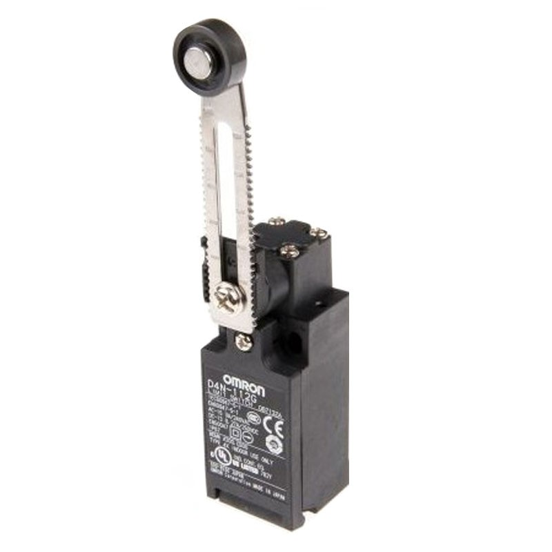 Omron limit switches. With adjustable arm and NO+NC wheel D4N112G-17014000