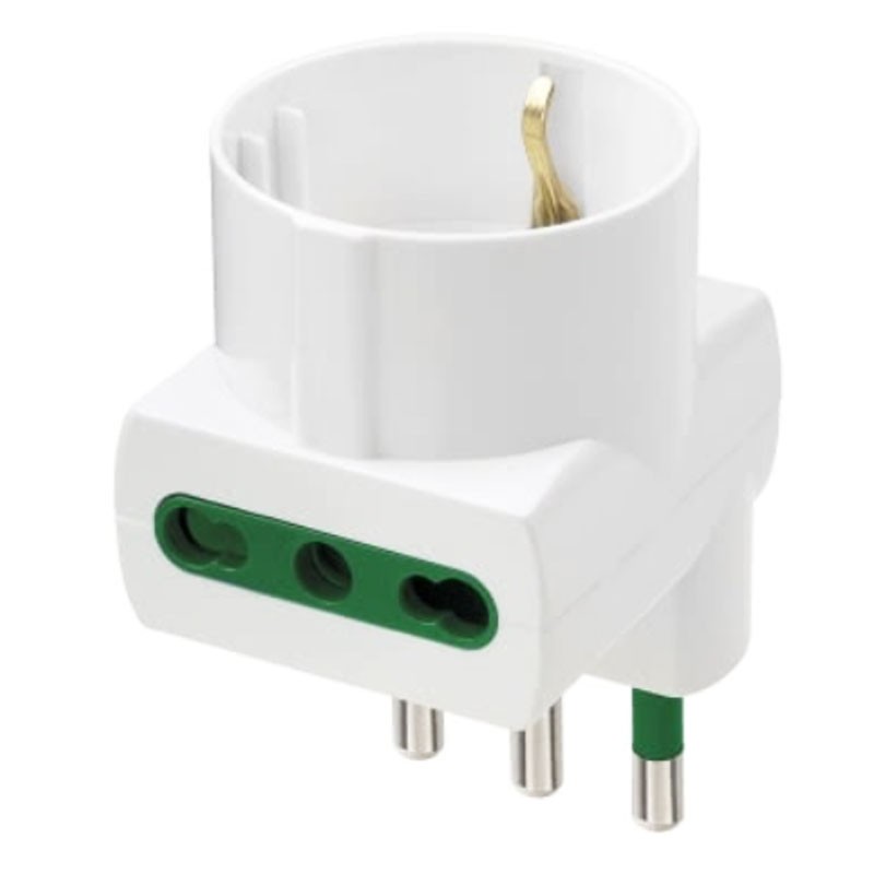 Vimar Plugs and sockets Adapters 3 outputs white RI.00312.B