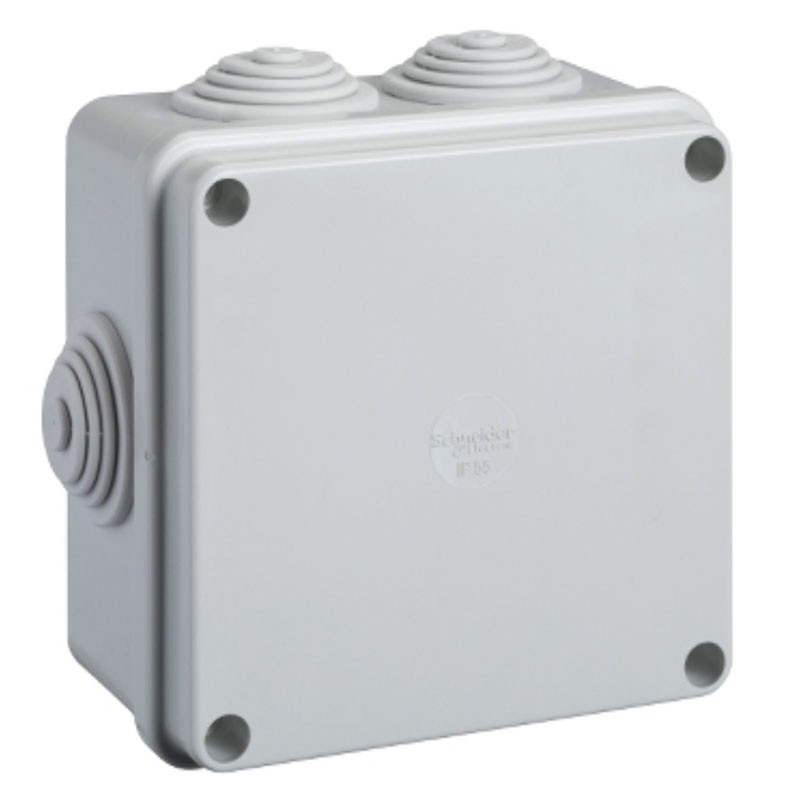 Schneider IP55 box 100X100X50 with grommets SL02500