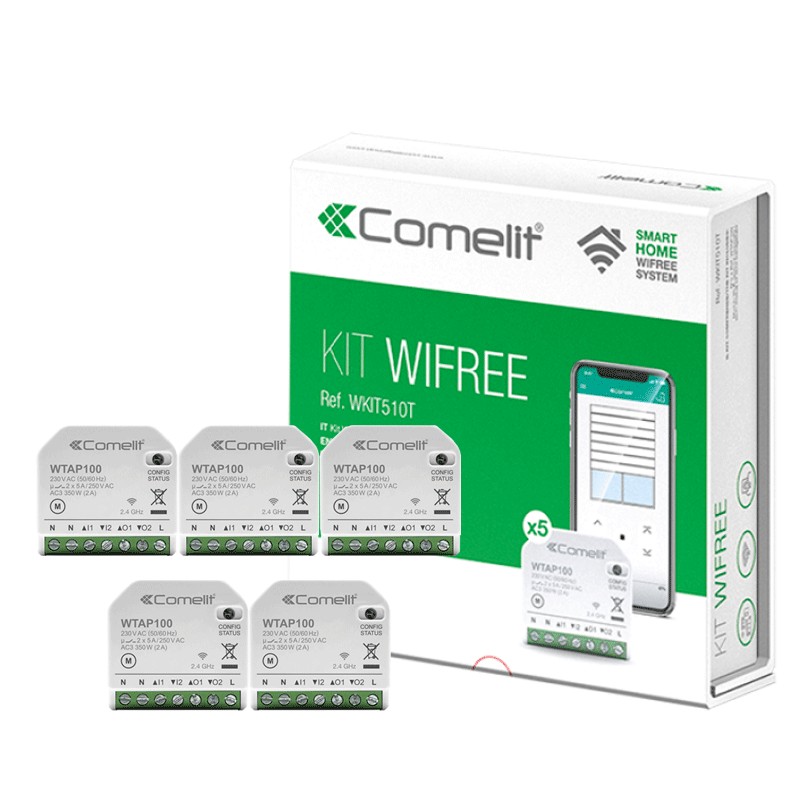 Comelit Wi-Fi smart home kit for roller shutter management 2 Outputs ...