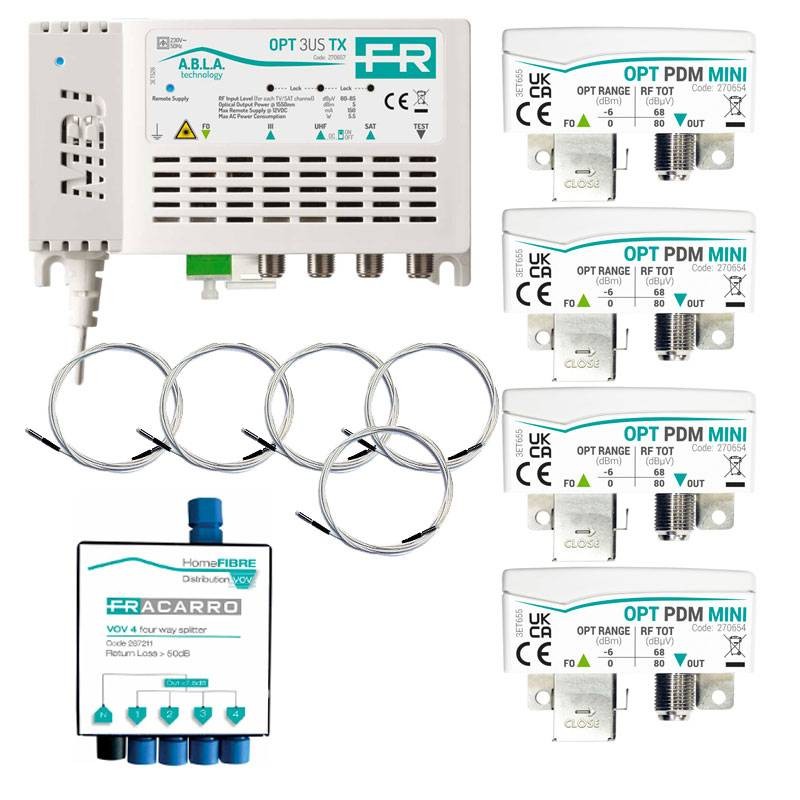 Fracarro OPT-PDM-MINI fiber optic kit for DTT and SAT signals 270700