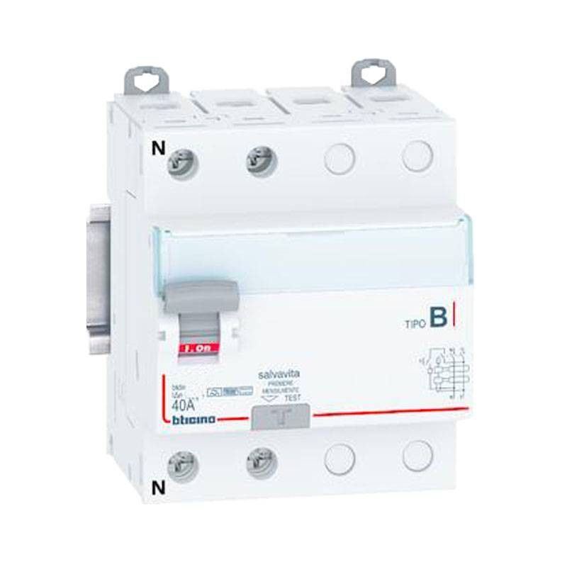 Bticino 40A 2P 30MA Interruptor automático diferencial tipo B 4 Mod G723B40