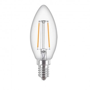 Lampadina oliva filamento Led Philips 2W 2700K attacco E14 PHILEDCAN25G2