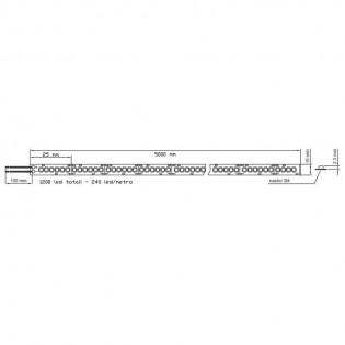 Tira LED Ledco 100W 24Vdc 2700K IP20 adhesiva 5 metros SL200LBH20