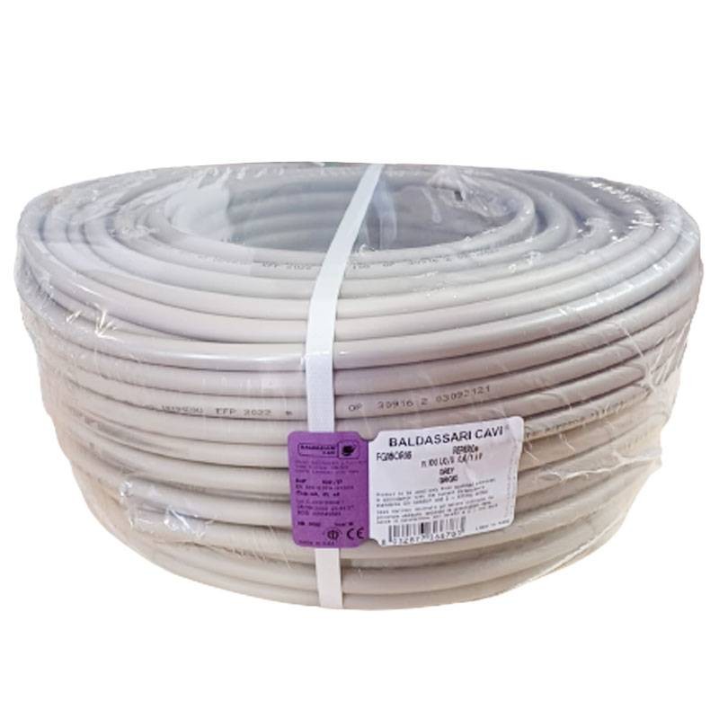 Double Insulated Flameproof Cable FG16OR16 2x1.5 mmq