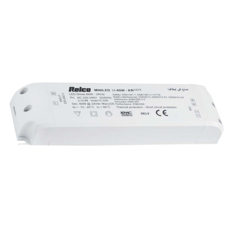 Alimentatore LED Relco MINILED 24-60W DC24V 220-240V RN1428