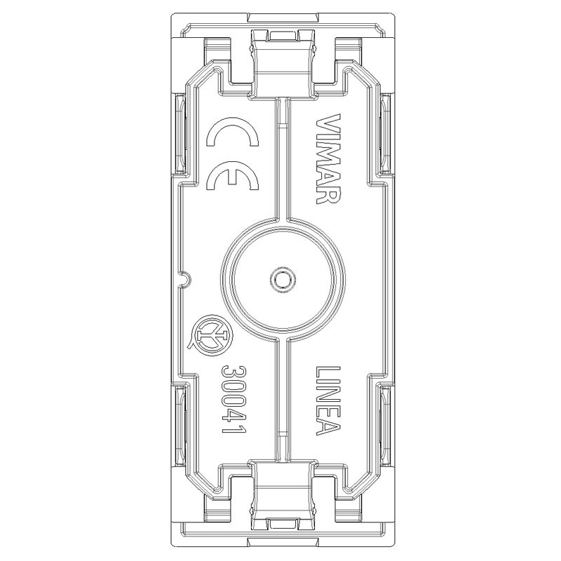 Vimar Linea Abdeckkappe 1 Modul Schwarz 30041.G