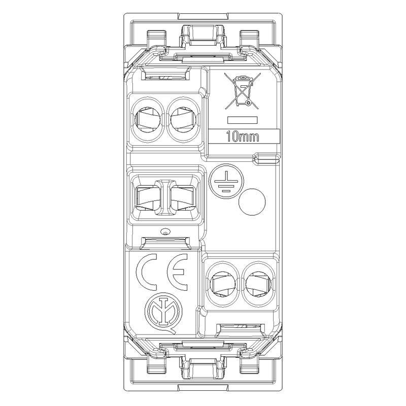 Vimar Linea Current Socket 10A 2P+E P11 Black 30201.G
