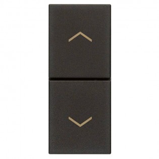 Double Roller Shutter Push Button Vimar Line Interlocked Black 30062.G