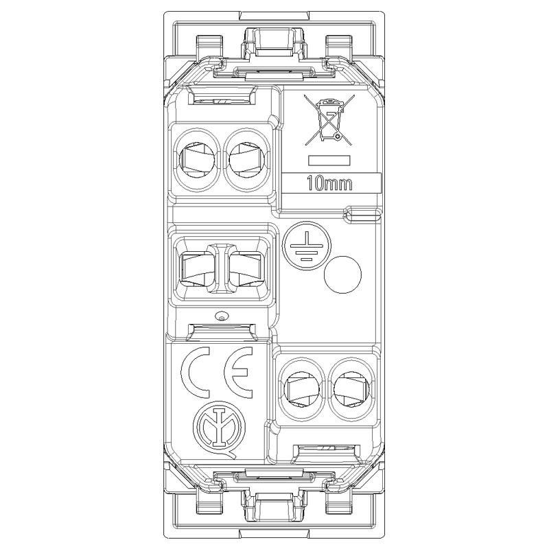 Vimar Linea 16A 2P+E 2P+E 2P+E P17/11 Double-Pole Current Socket White ...