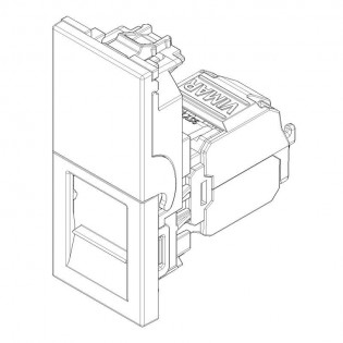 Presa Dati RJ45 Vimar Linea con connettore Netsafe Cat. 6 Bianca 30339.13B