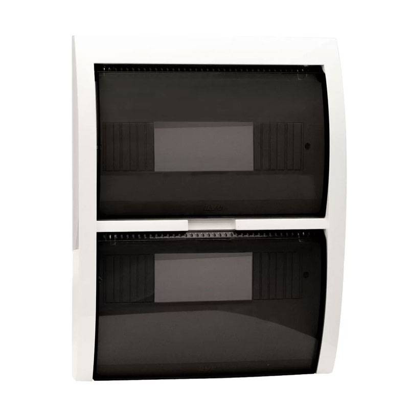 Front panel for 24-module switchboard with smoked door white color 53T24B