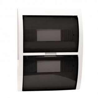 Front panel for 24-module switchboard with smoked door white color 53T24B