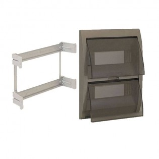 Front panel for Ave 24-module switchboard with smoked door color gray ...