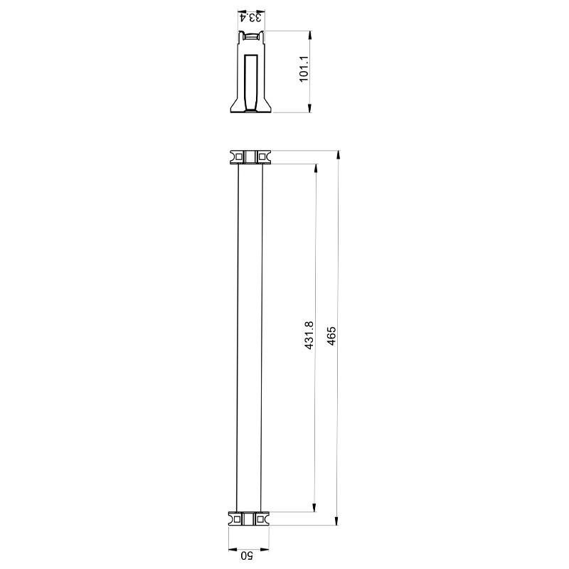 Barra modular metálica Schneider PrismaSeT G L850 LVS03006