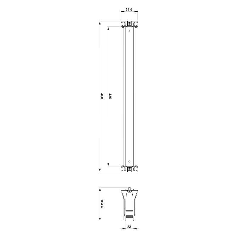 Barra modular metálica Schneider PrismaSet G LVS03001