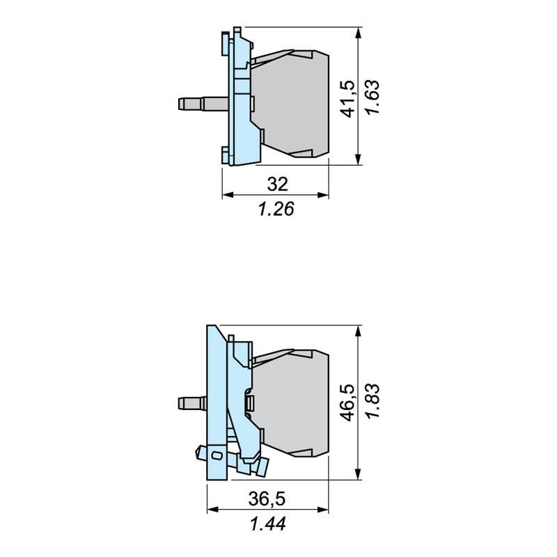 Elemento luminoso LED integrado Schneider Rojo 24V ZBVB4
