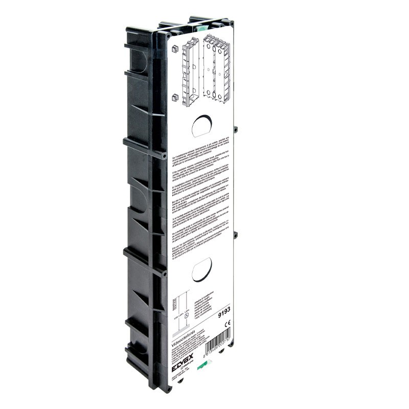Elvox flush-mounted 3-module box for external push button panel 9193