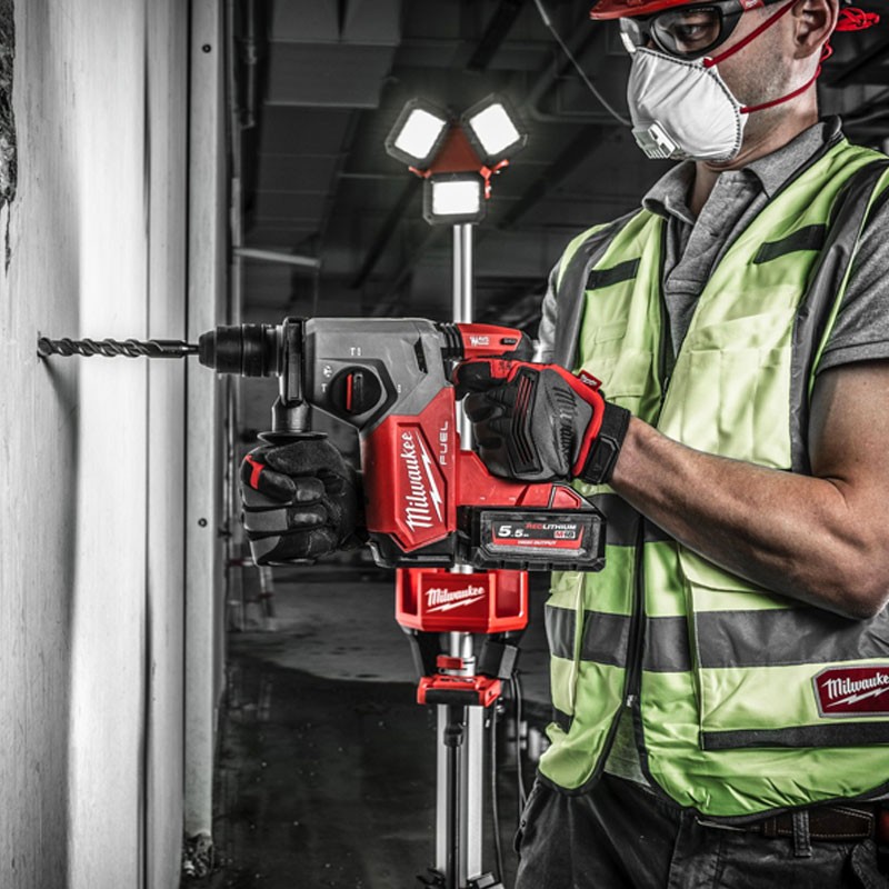 Kit Milwaukee perceuse à percussion M18 FPD2 + Marteau perforateur M18 ...