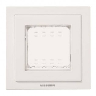 Plaque étanche Abb Zenit N3271 BL IP55 encastrée 2 modules Blanc ...