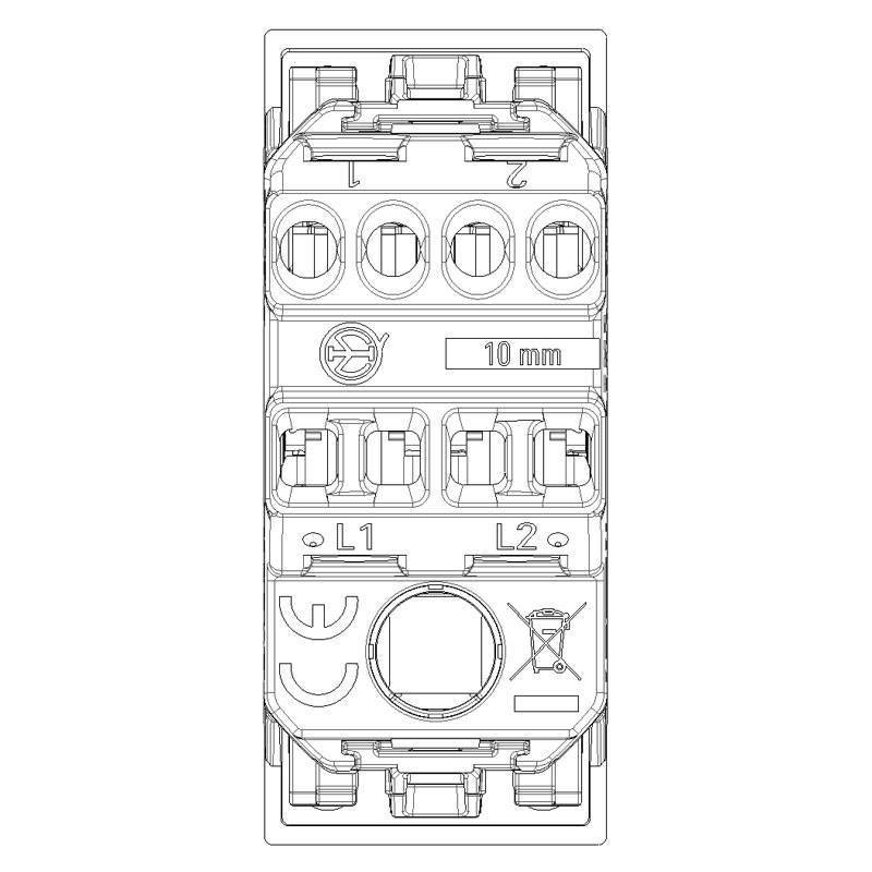 Vimar Linea Illuminable Bipolar Oscillating Switch 2P Hemp colour 30016.C