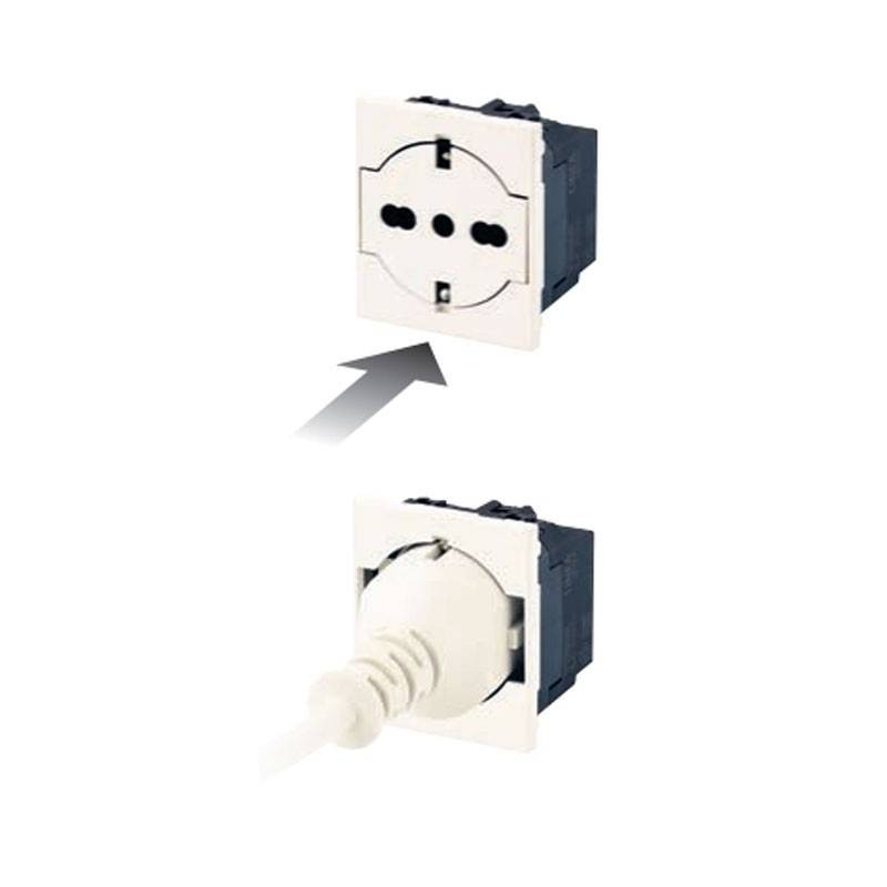 Vimar Linea Standard Schuko Socket 16A 2P+E P40 Hemp colour 30211.C