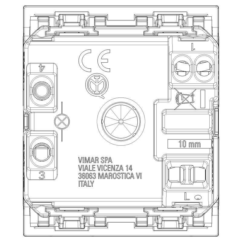 Vimar Linea Doorbell button with nameplate 10A 1P NO 30050