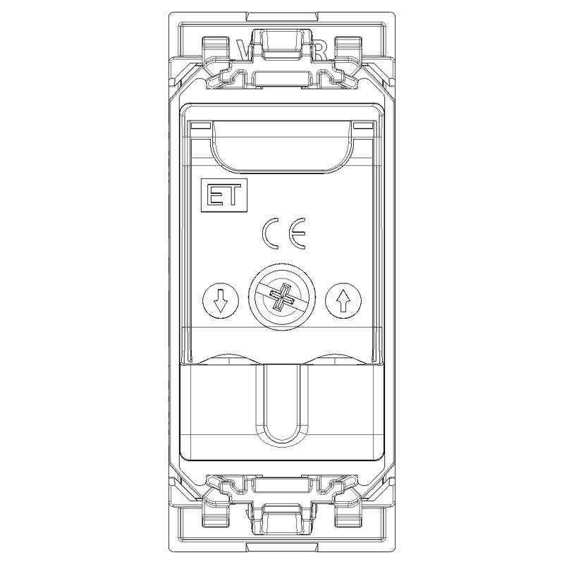 Vimar Linea TV-RD-SAT Coaxial Feed-Through Socket Black 30300.10G
