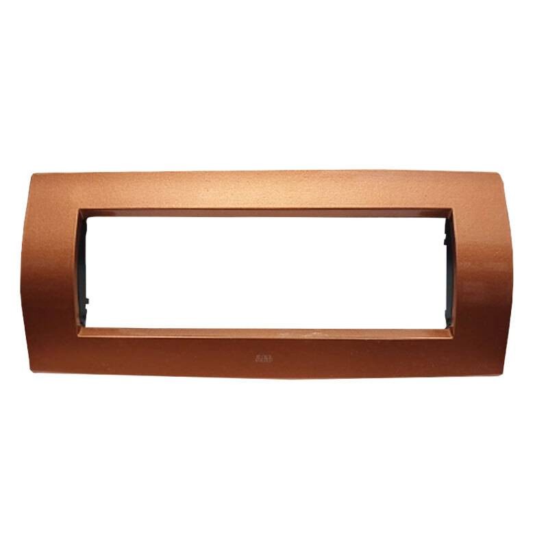 Plaque Abb Soft Metal Elos 6 Modules Rouge Cuivre 2CSE0621SFZ