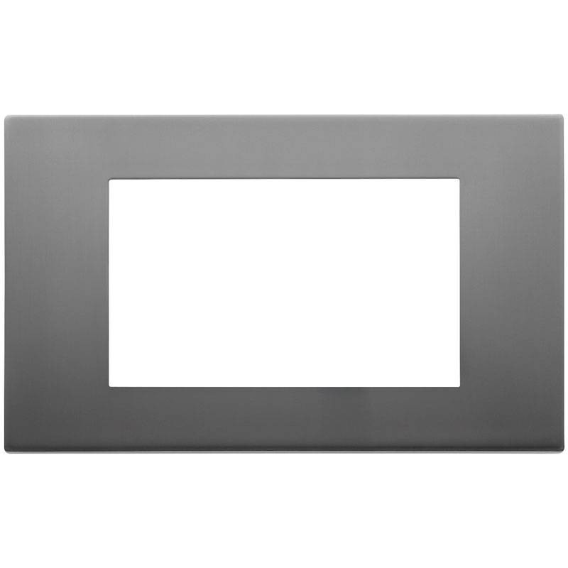 Vimar Linea Plate Metal PVD 4 Modules Inox Satin 30654.72