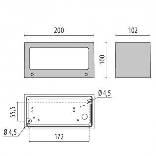 Led wall sconce Performance in Lighting Quasar 20 Tech 12.5W 3000K 303536
