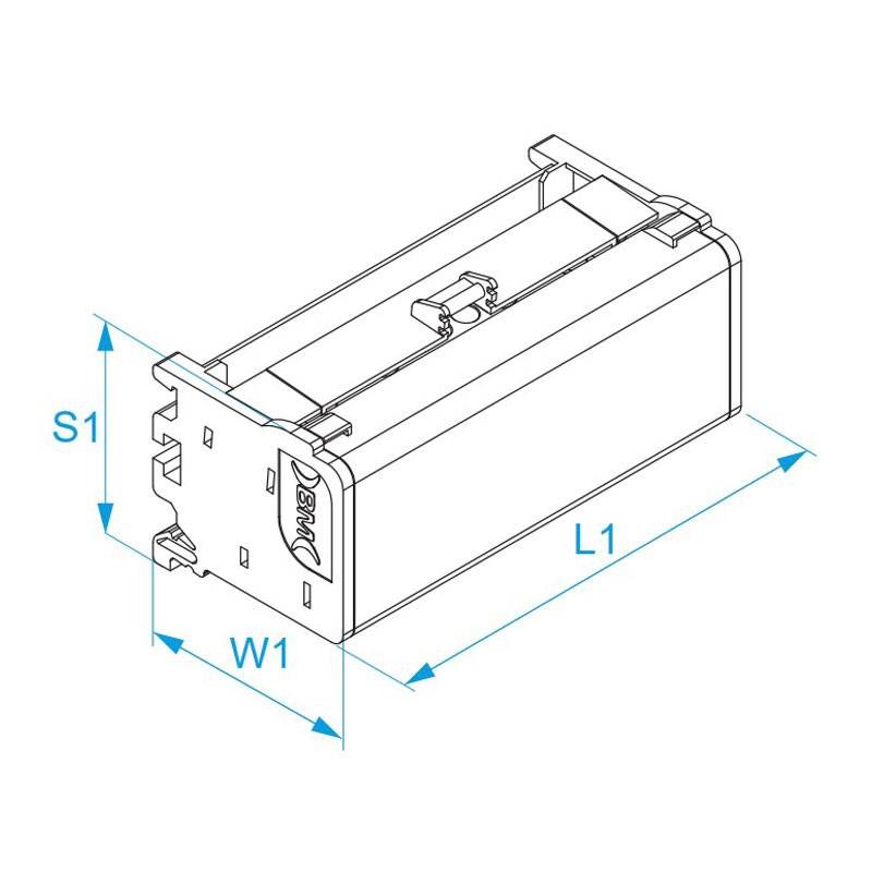 BM Modular Double-Pole Terminal Block 2P 40A 17 Connections 500V QM204017C