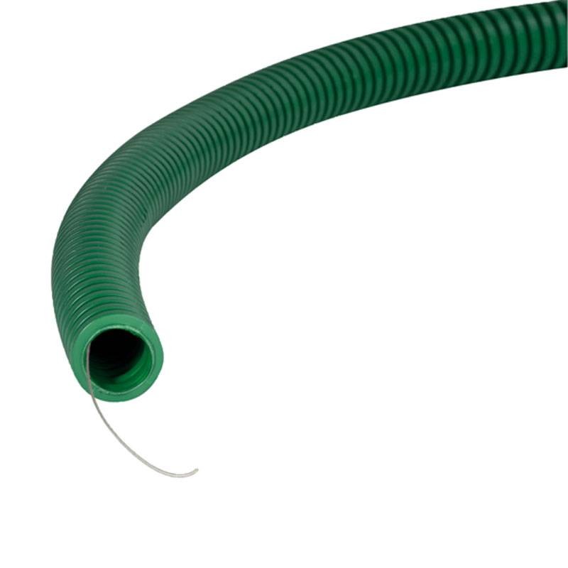 Tubo corrugato verde con tirafilo diametro 32 mm B11569