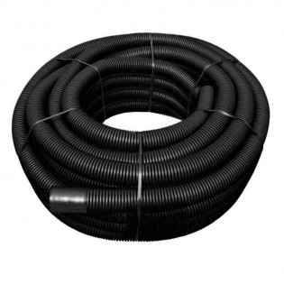 Black corrugated pipe with wire puller diameter 50 mm B10334