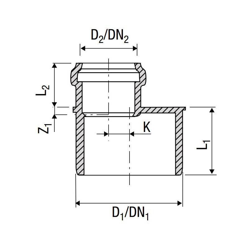 Valsir Silere Plug-in waste Pipe D110/90mm VS0226015