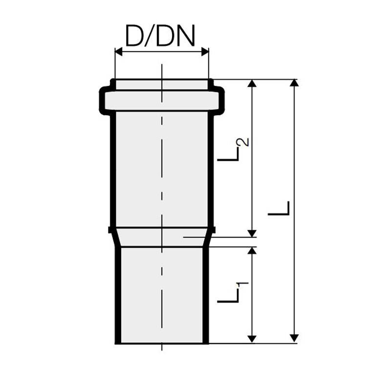 Valsir Triplus PP Rohr mit doppelter Tiefe D 110 mm VS0650759